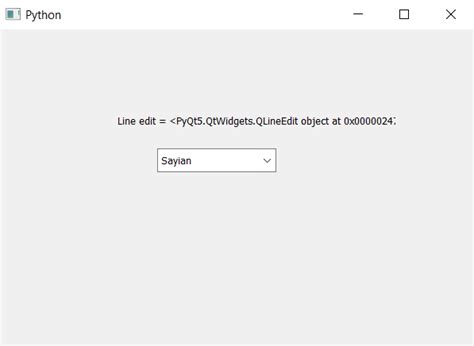 pyqt5 how to get line edit of combobox geeksforgeeks