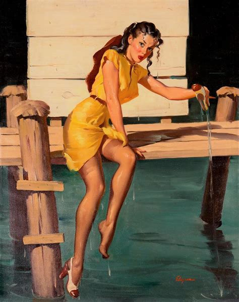 Suns Out Gil Elvgren Summer Pin Up Girl Photo Etsy
