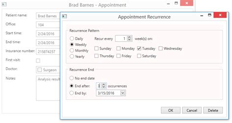 lesson 8 create a custom appointment recurrence dialog using the mvvm