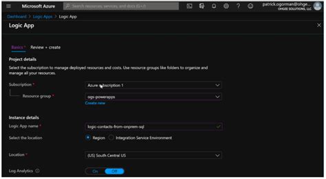 using an azure logic app to query data in an on premises