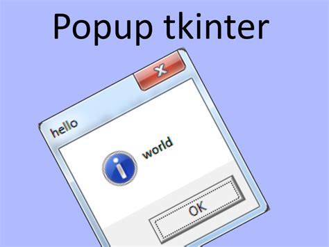 pop up window with tkinter messagebox showinfo python programming