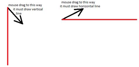 javascript how draw only vertical and horizontal lines