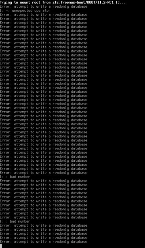 11 2rc1 error attempt to write a readonly database truenas community