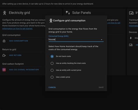 how to enable power consumption statistics configuration home