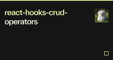 react hooks crud operators codesandbox