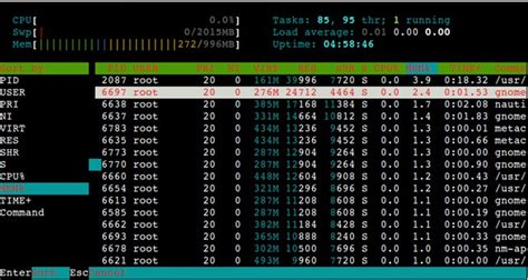 htop interactive process viewer linux performance monitoring tool