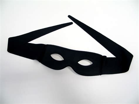 Mens Black Fabric Eyemask With Tie Sides Bandit Robber Zorro