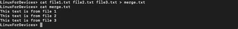 how to merge multiple files in linux linuxfordevices