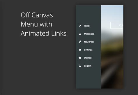 18 css off canvas menu navigation onaircode