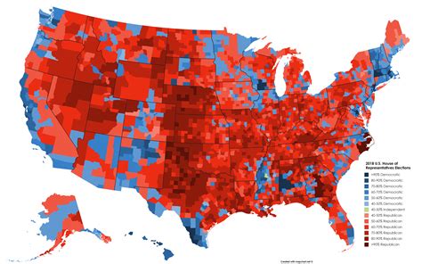 2018 U S House Election Results By County R Voteblue