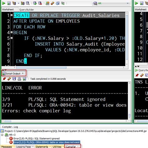 plsql unable to create a trigger in oracle sql stack overflow