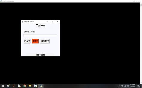 python program to talker gui app using the python tkinter kashipara