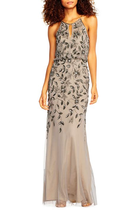 Beaded Halter Gown Sexy Prom Dress Black Dress Sleeveless Dress