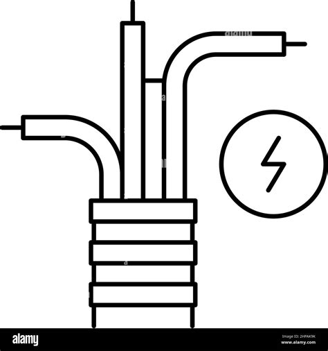 Electricity Cable Line Icon Vector Illustration Stock Vector Image