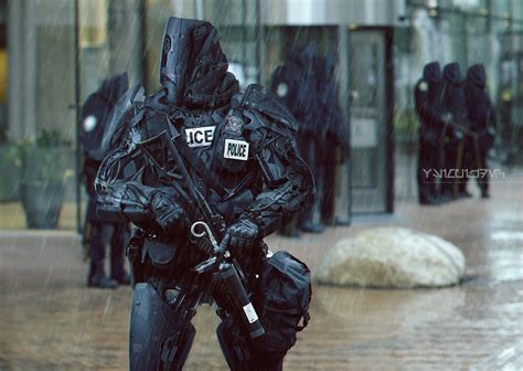 Artstation Futuristic Police Robot Concept