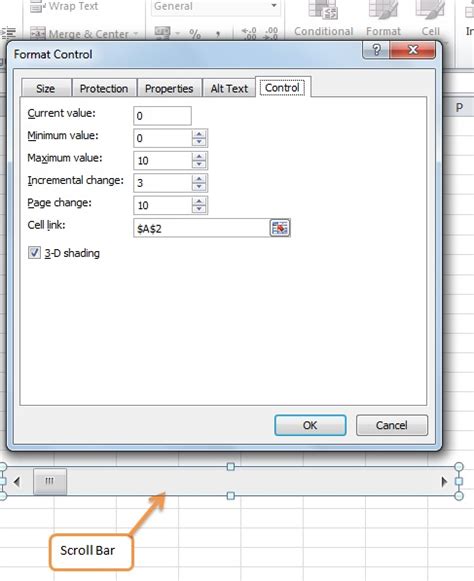 dynamic excel dashboard using scroll bar in excel charts
