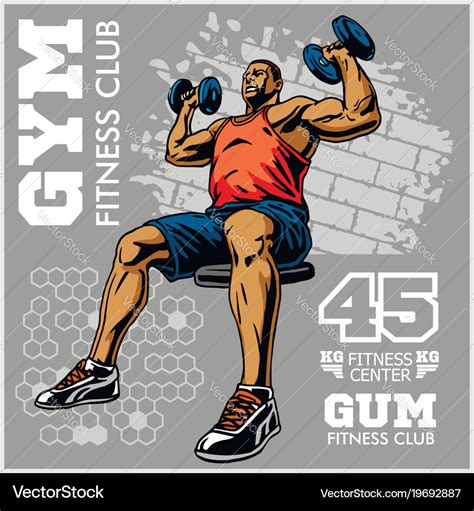 Bodybuilder T Shirt Design Royalty Free Vector Image