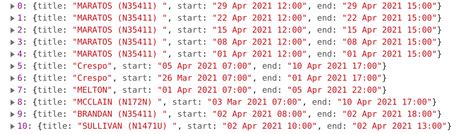 [answered] javascript events not displaying after fetching from