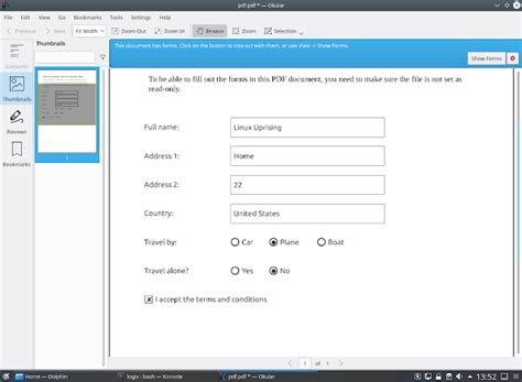 how to use libreoffice writer to create fillable pdf forms
