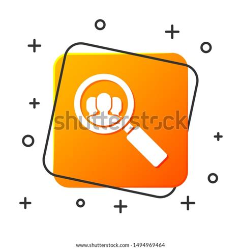 White Magnifying Glass Search People Icon Stock Vector Royalty Free