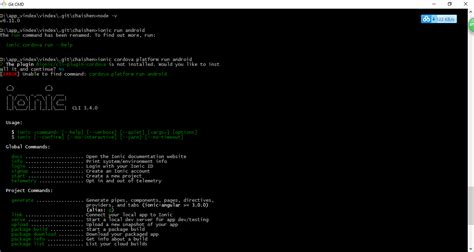 android target not installed ionic v3 ionic forum
