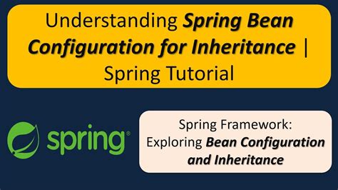 Spring Bean Configuration For Inheritance Spring Tutorial Youtube