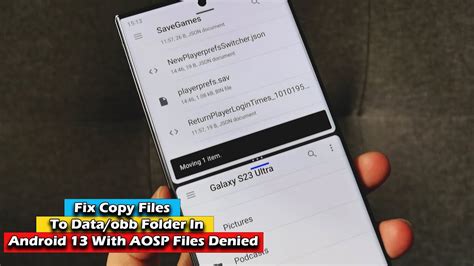 fix copy files to data obb folder in android 13 with aosp files denied