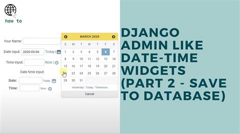 create django admin like date time widget part 2 save to database