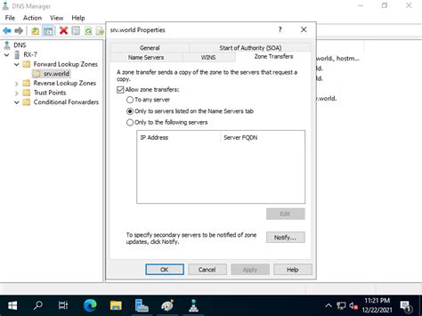 Windows Server 2022 Dns Server Configure Secondary Zone Server World