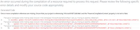 c the type or namespace name ‘hosting does not exist in the