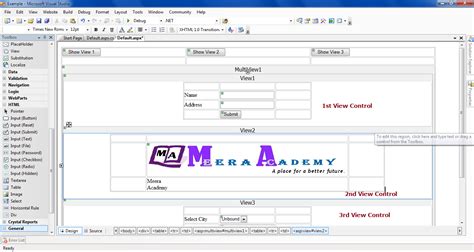 how to use multiview control in asp meera academy