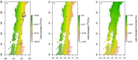 A Multivariate Isoscape Model Predicted δ 2 H Color Scale For Our