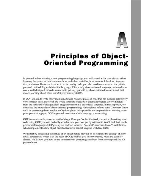 pdf principles of object oriented programming · introduce the