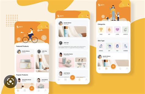 user interface ui design with elements having rounded corners stack