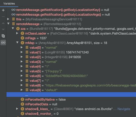 android how to get values of object notification from firebase cloud