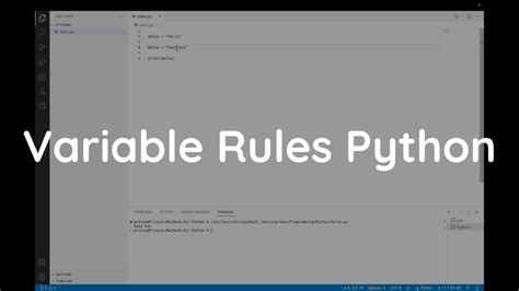 variable rules beginning python introduction to programming youtube