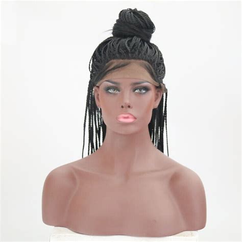 24 Box Braids Lace Front Wig For Black Women Micro Braids Wigs With
