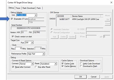 stm32cubemonitor how to configure shared mode stm32mcu