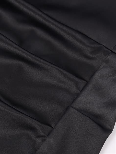 Parthea Ruched Slit Thigh Bustier Satin Cami Formal Dress Shein Uk