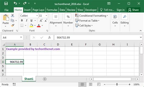 ms excel 2016 format display of text in cell ie numbers