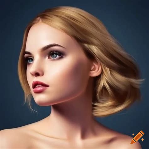 Beautiful Young Woman Shoulder Length Honey Blonde Hair On Craiyon