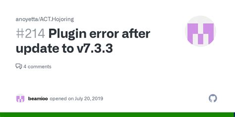 plugin error after update to v7 3 3 · issue 214 · anoyetta act