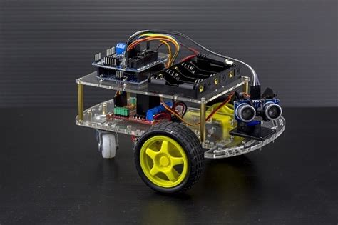 arduino 2 wheel drive ultrasonic robot kit