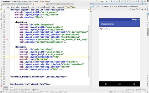 android constraint layout center aligning horizontally with textview