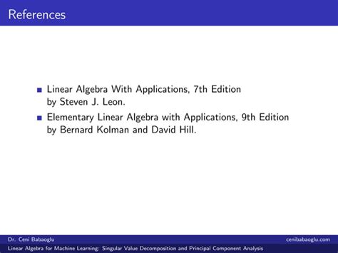 5 Linear Algebra For Machine Learning Singular Value Decomposition