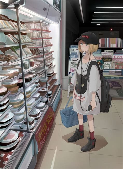 女の子 深夜コンビニ Tabao의 일러스트 Pixiv Anime Art Girl Anime Art Anime