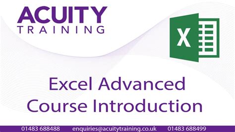 advanced excel training courses live online london