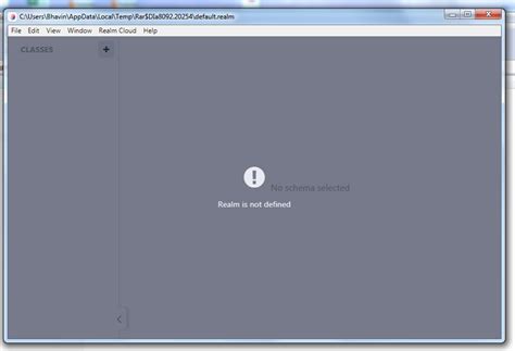 realm not defined error on opening realm file on windows 7 · issue