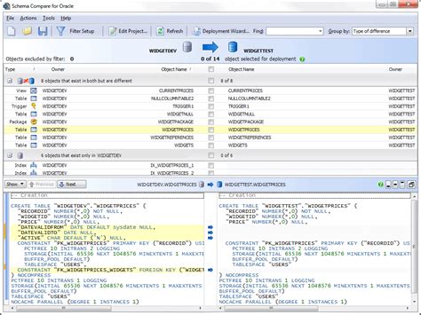 schema compare for oracle diff and synchronize oracle schemas