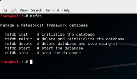 setting up the metasploit framework database — manito networks